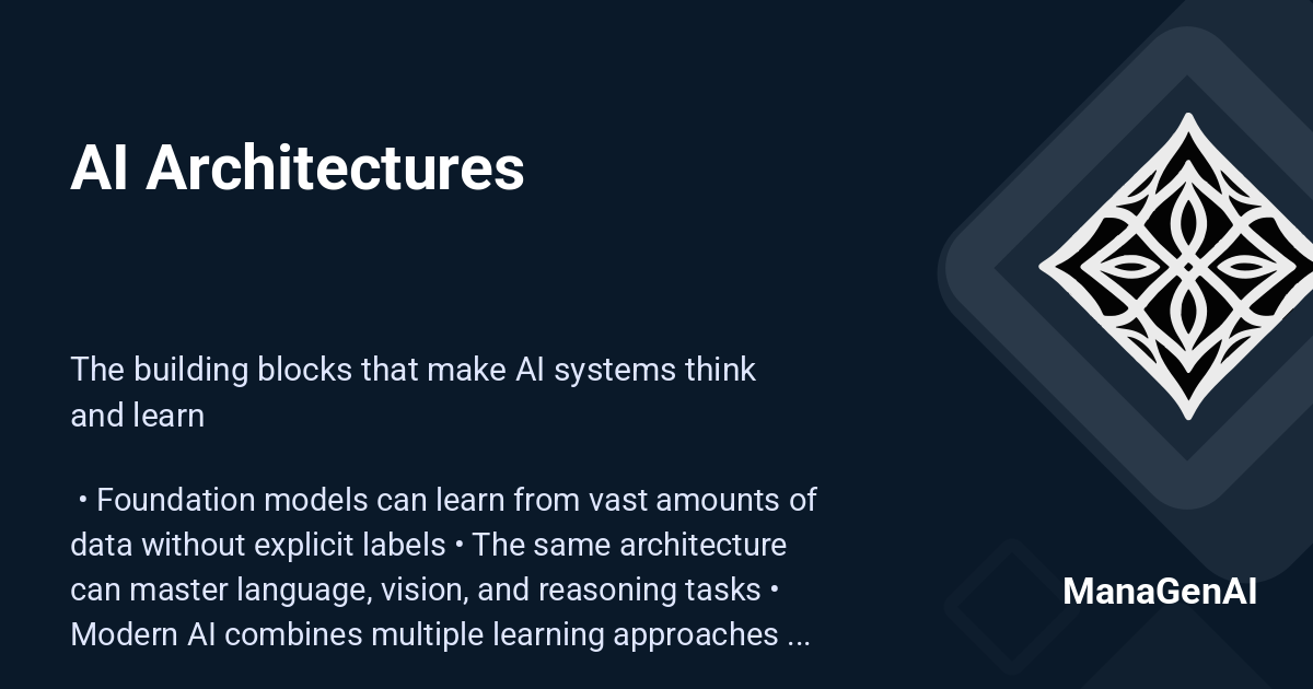 AI Architectures - ManaGen🔮AI